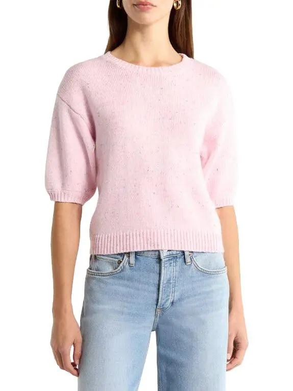 Astr The Label Collette Speckled Knit Sweater - Pink