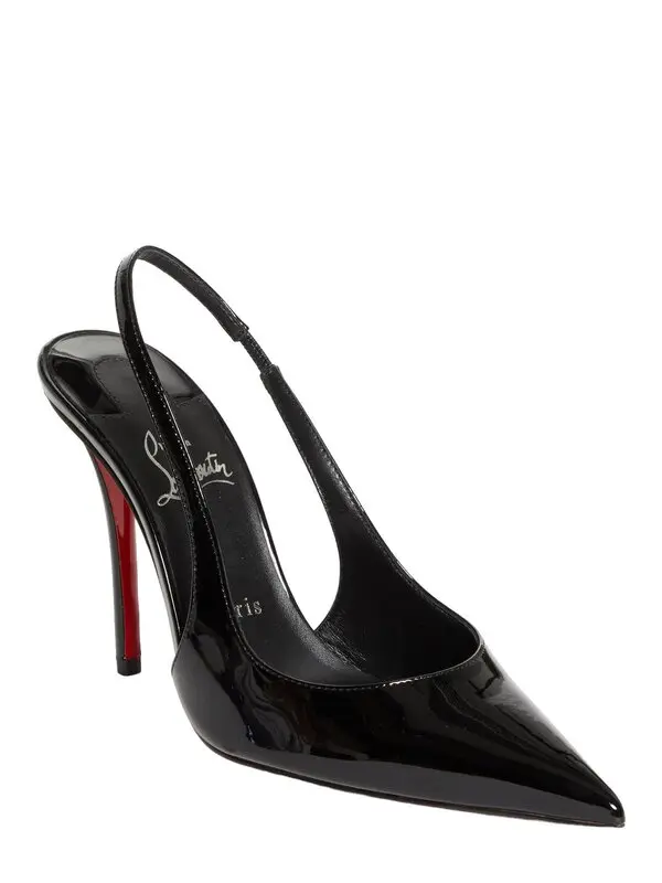 CHRISTIAN LOUBOUTIN Miss Z Pointed Toe Slingback Pump - Black/black