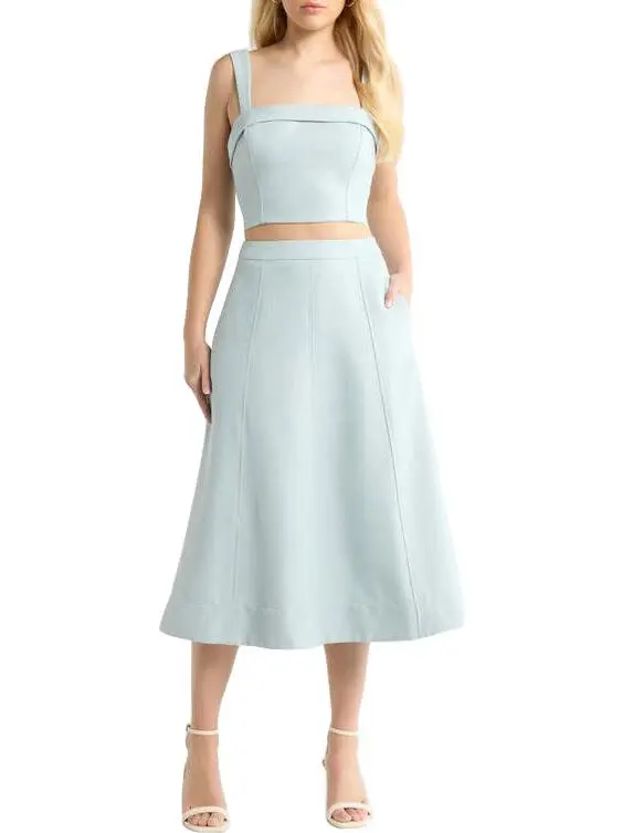 Astr The Label Kinslee Skirt - Baby Blue