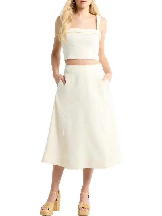 Astr The Label Kinslee Skirt - Off White