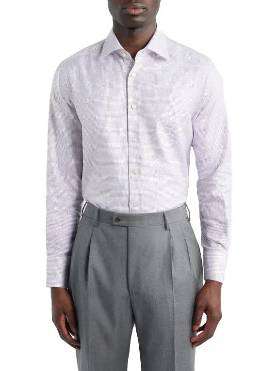 JACK VICTOR Wayne Cotton Dress Shirt - Berry