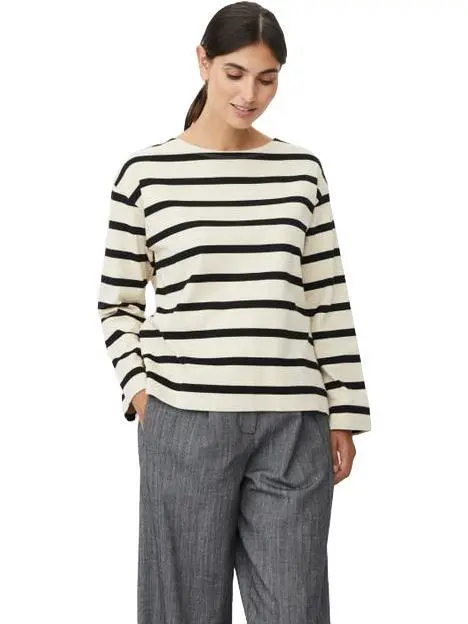 MASAI COPENHAGEN Striped Cotton Sweater - Black