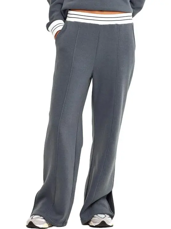 THREADS 4 THOUGHT Bellona Triblend Fleece Wide Leg Pants - Raindrop/stargazer