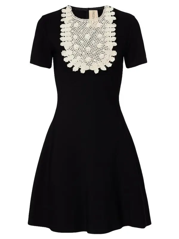 Valentino Garavani Crochet Minidress - Black