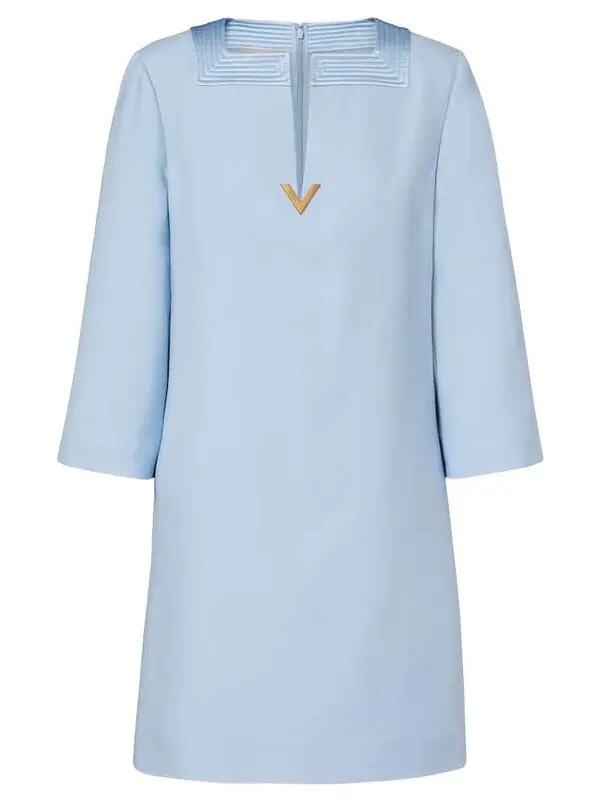 Valentino Garavani Crepe Couture Minidress - Blue
