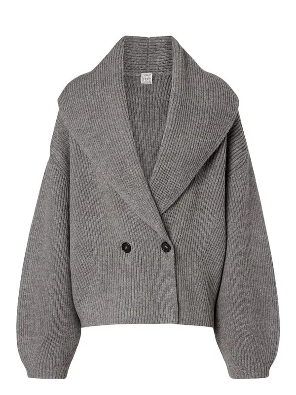 TOTEME Wool-blend Cardigan - Grey