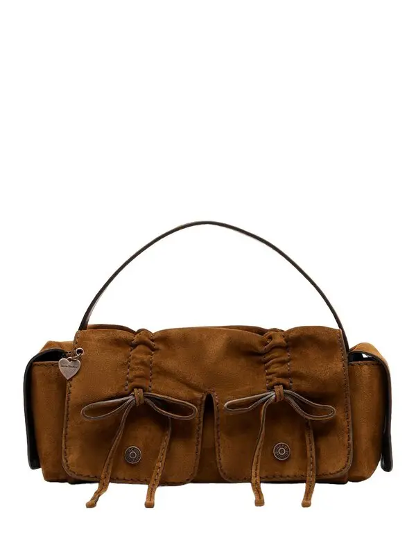 Acne Studios Suede Shoulder Bag - Brown