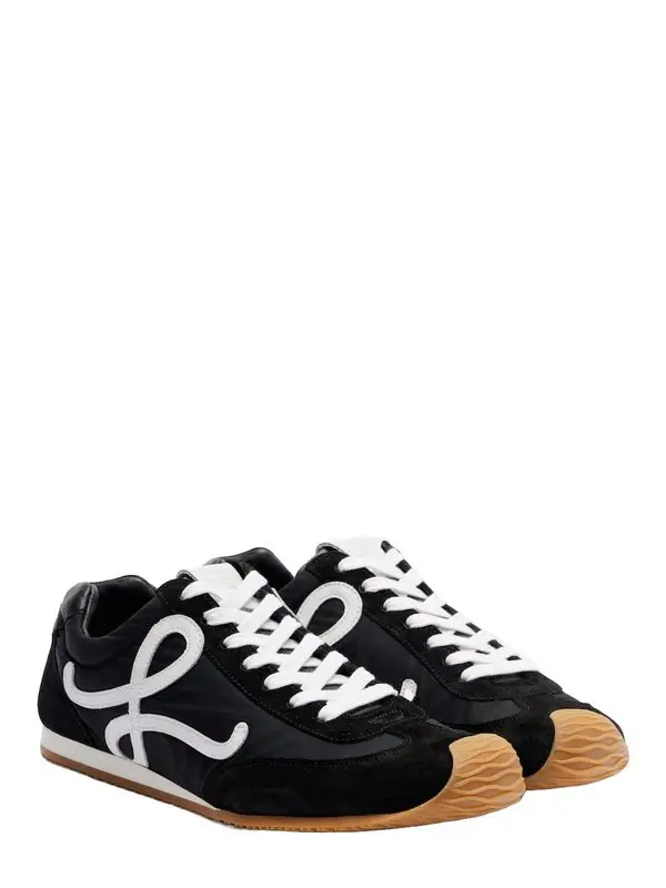 Loewe Ballet Runner 2.0 Suede-trimmed Sneakers - Black