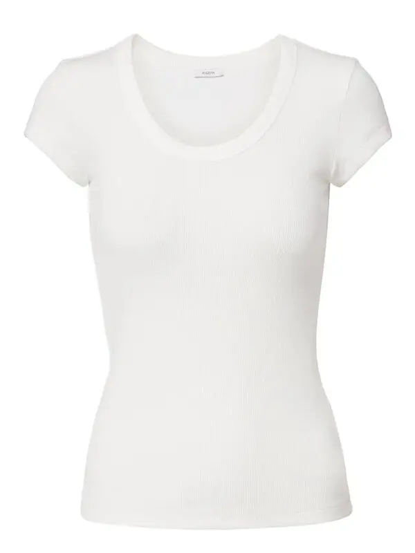 JOSEPH Saba Cotton-blend T-shirt - White