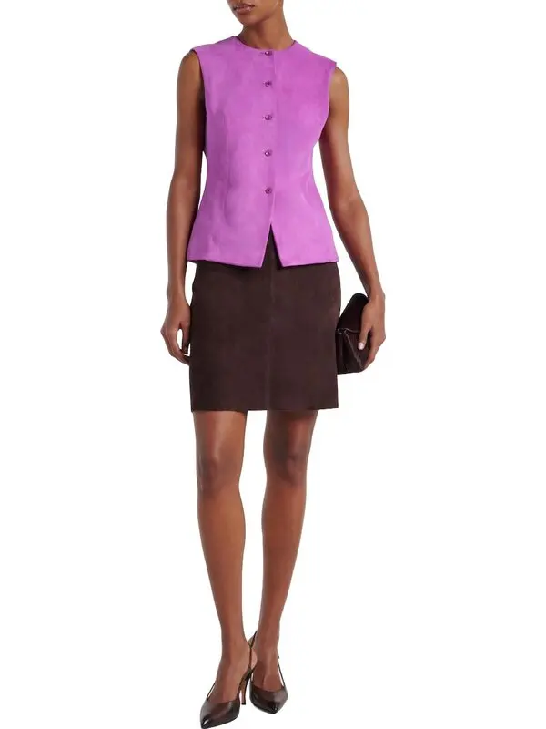 Stouls Leather Top - Purple
