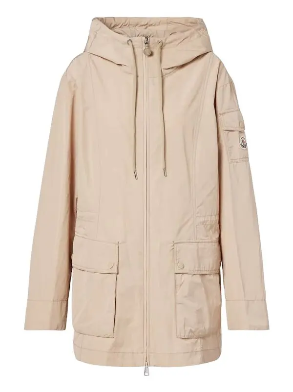 Moncler Leandro Technical Poplin Parka - Beige