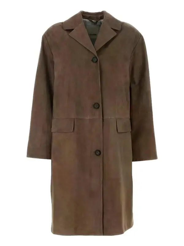 Max Mara Ortensia Suede Coat - Brown