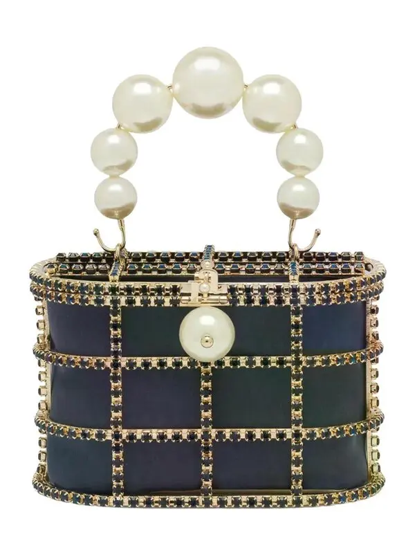 Rosantica Holli Pearl-embellished Mini Bag - Blue