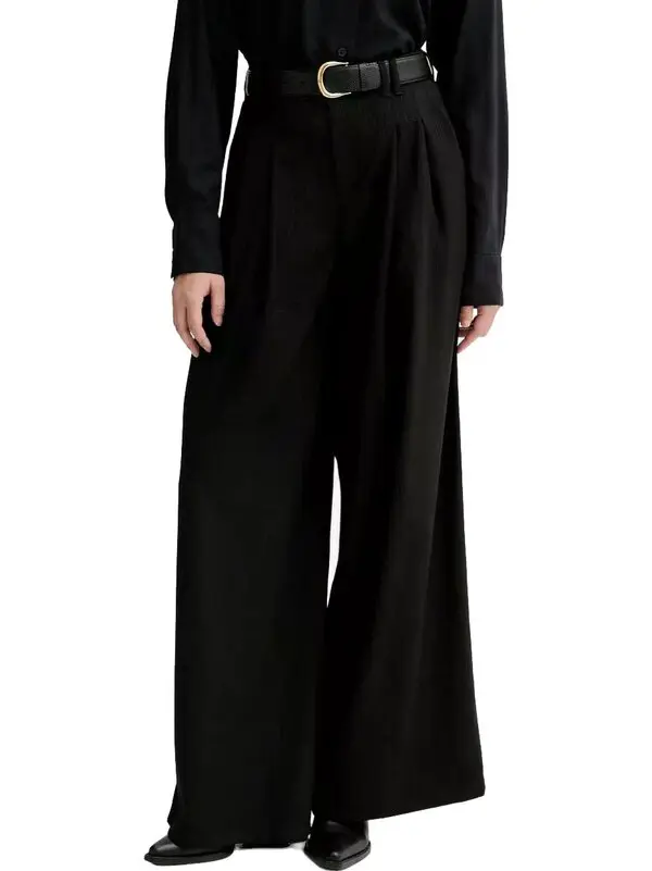 Marc O'polo Pinstripe Pleated Trousers - Black