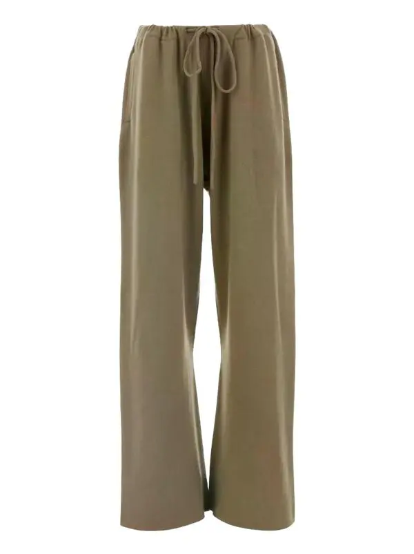 EXTREME CASHMERE X Drawstring Wide Leg Trousers - Neutrals