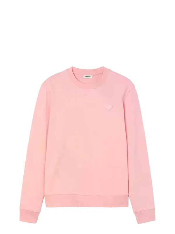 Sandro Heart-motif Sweatshirt - Pink