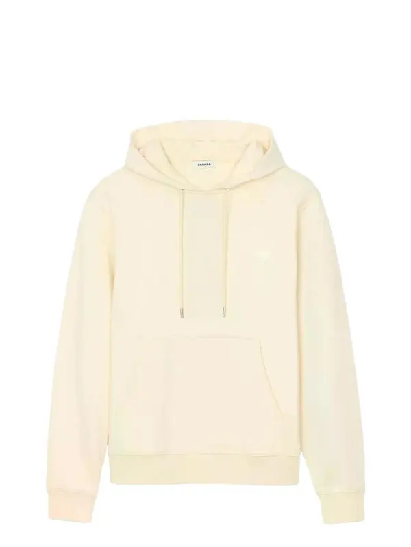 Sandro Heart Drawstring Hoodie - Yellow
