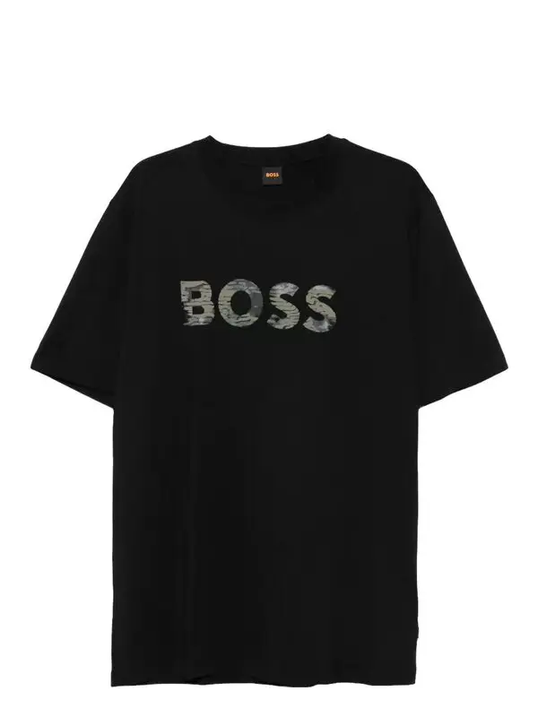 BOSS Camouflage-logo T-shirt - Black
