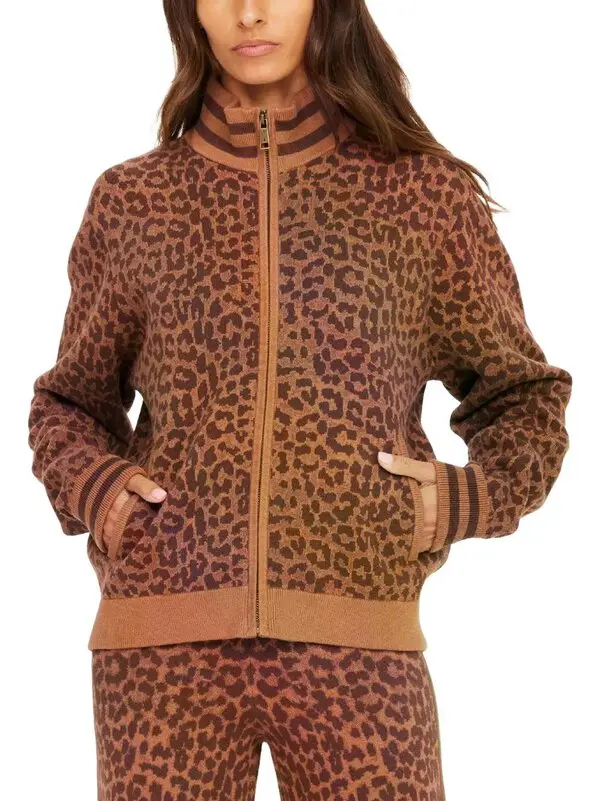 The Upside Malawi Margot Animal-print Sweater - Brown