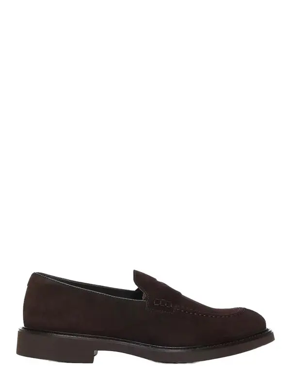 DOUCAL'S Panelled Suede Loafers - Brown