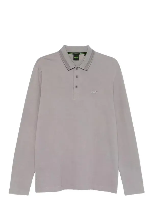 BOSS Long-sleeve Polo Shirt - Grey