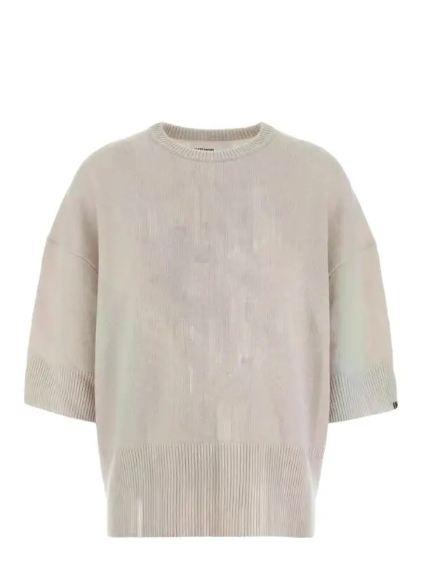 EXTREME CASHMERE X Short-sleeve Cashmere Sweater - Neutrals