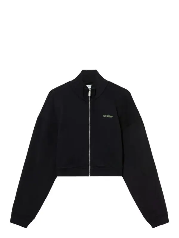 Off-White Arrow Leaves Zip Knitwear - Black