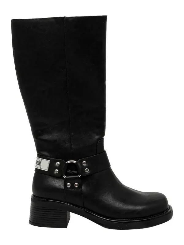 Just Cavalli Harness-detail Boots - Black