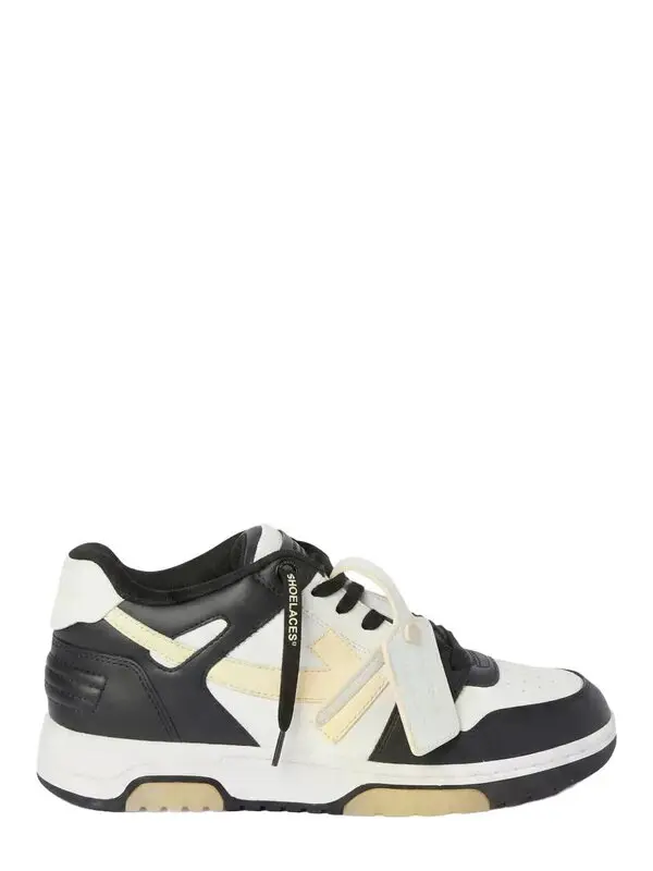 Off-White Lace-up Heel Sneakers - Black