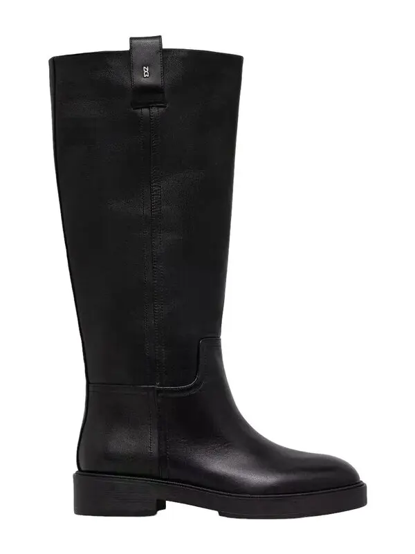 NOKWOL Jose Leather Knee-high Boots - Black