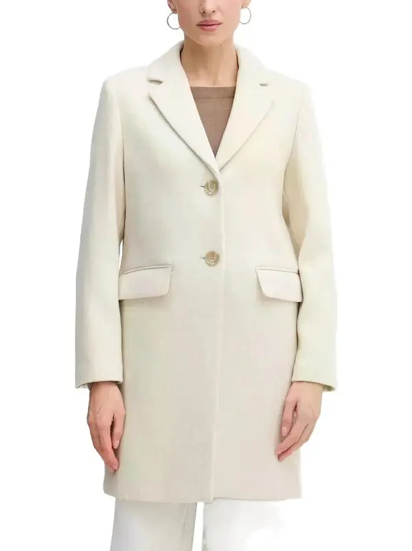 Sisley Single-breasted Coat - Neutrals