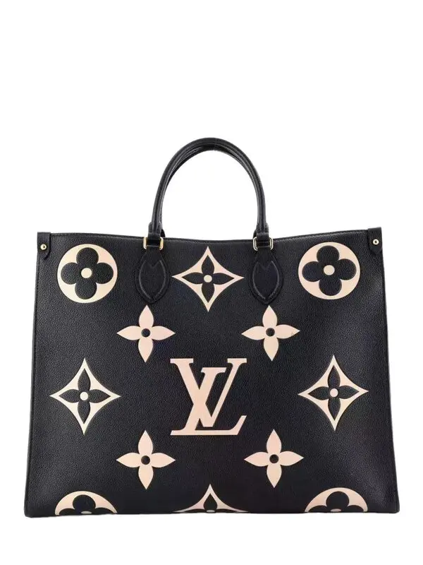 LOUIS VUITTON Onthego Bicolor Monogram Empreinte Giant Gm Tote Bag - Black