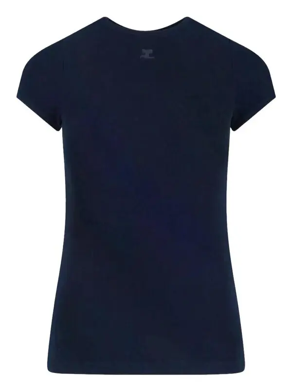 COURREGES Logo T-shirt - Blue