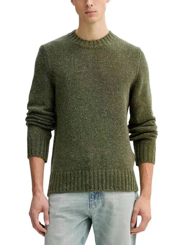 Marc O'polo Crew-neck Textured Knit Sweater - Green