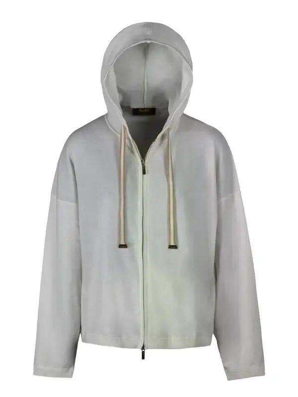 MOORER Ametea Zip-up Hoodie - White