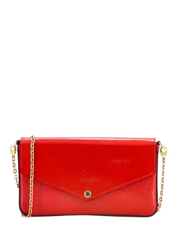 LOUIS VUITTON Felicie Pochette Monogram Vernis - Red