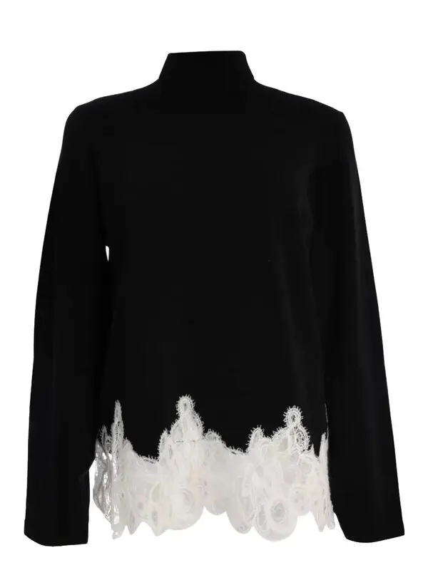 Fabiana Filippi Lace High-neck Sweater - Black