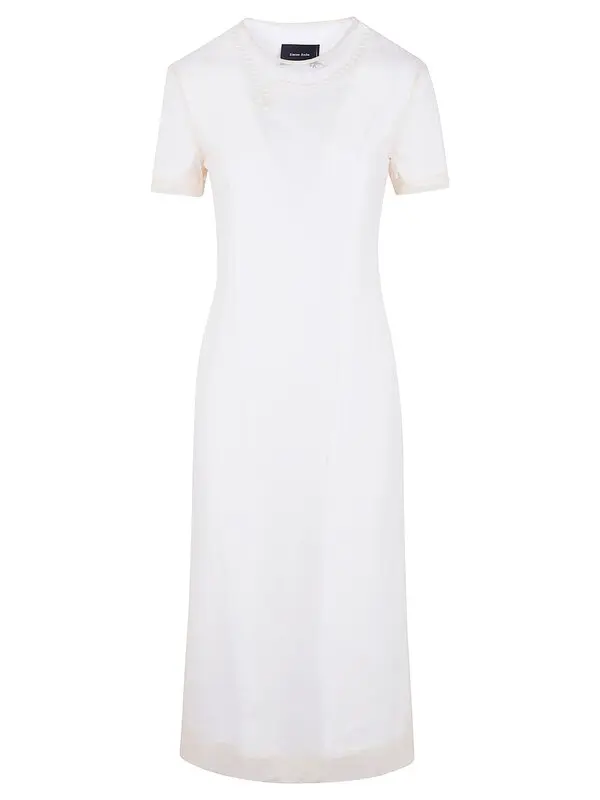 Simone Rocha Layered Liquid Embroidered Dress - White