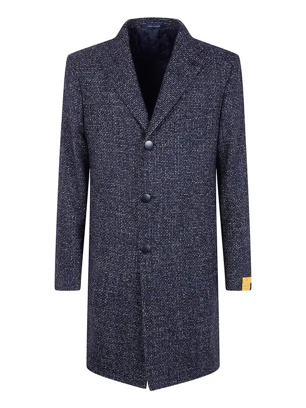 Tagliatore Classic Wool-blend Coat - Blue