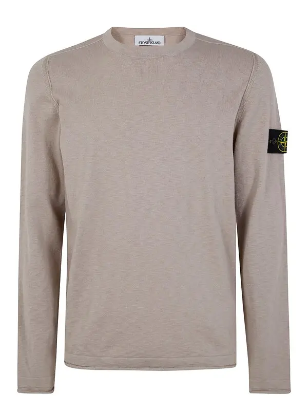 Stone Island Crew Neck Classic Sweater - Beige