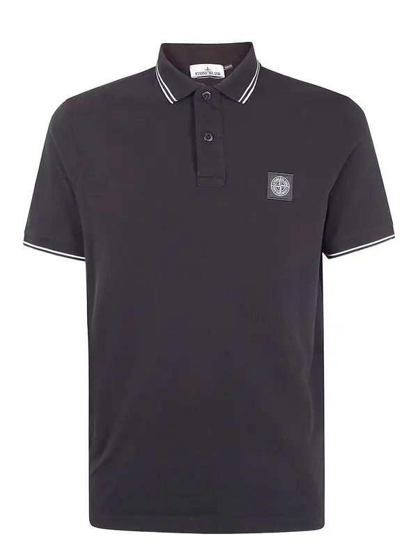 Stone Island Short Sleeves Polo Shirt - Black
