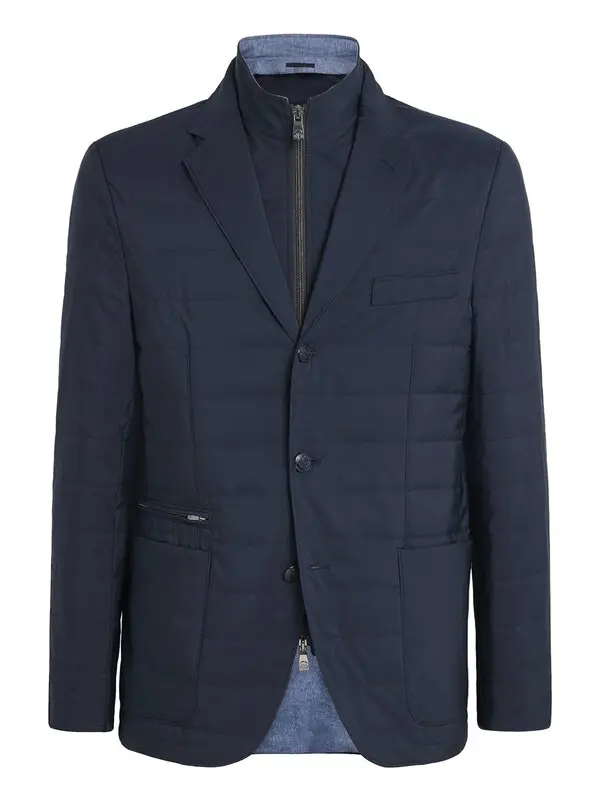 Corneliani Technical Hybrid Blazer Jacket - Navy