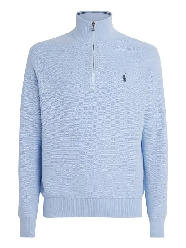Polo Ralph Lauren Cotton Half-zip Sweater - Blue
