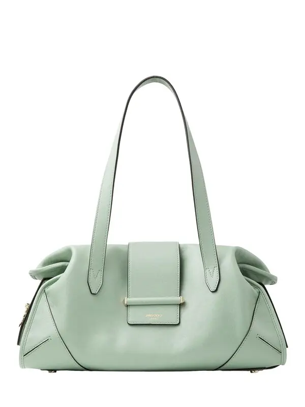 JIMMY CHOO Medium Leather Bar Holdall Bag - Green