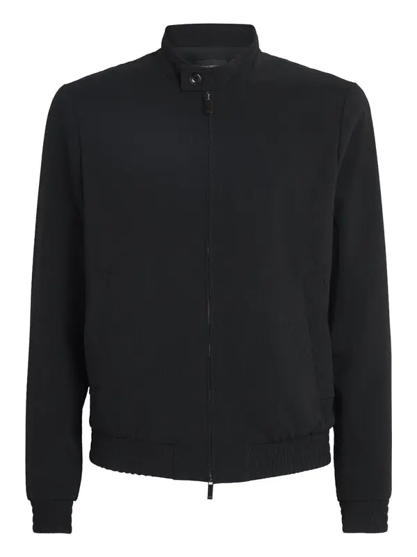 Emporio Armani Technical Fabric Jacket - Black