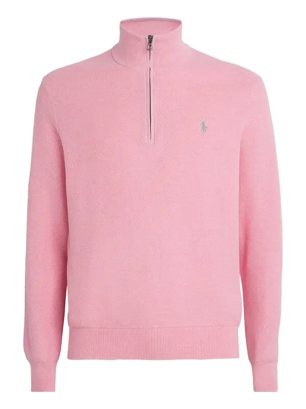 Polo Ralph Lauren Cotton Half-zip Sweater - Pink