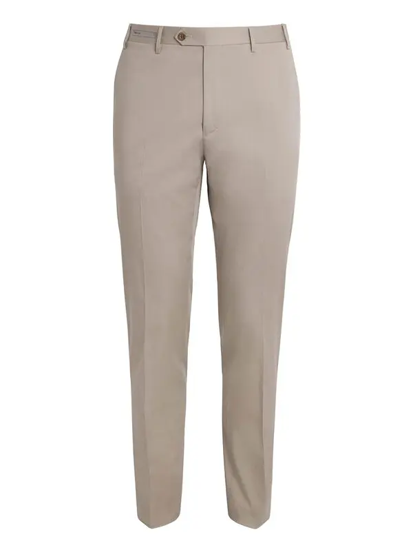 Corneliani Stretch-cotton Tailored Trousers - Beige