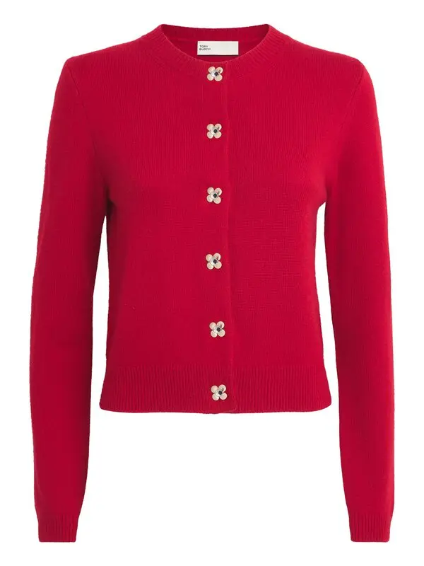 Tory Burch Cashmere Cardigan - Red