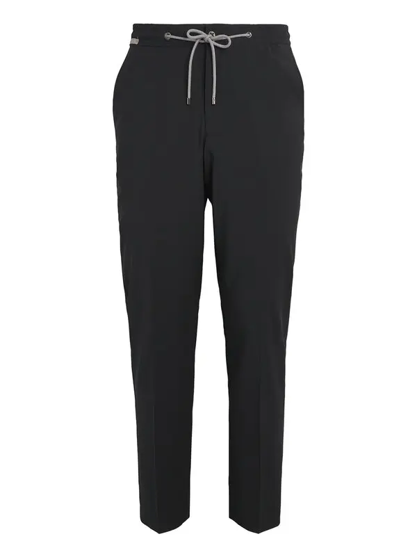 Corneliani Virgin Wool-blend Drawstring Trousers - Black