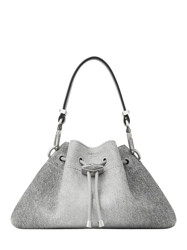 JIMMY CHOO Cinch Small Suede Shoulder Bag - Grey